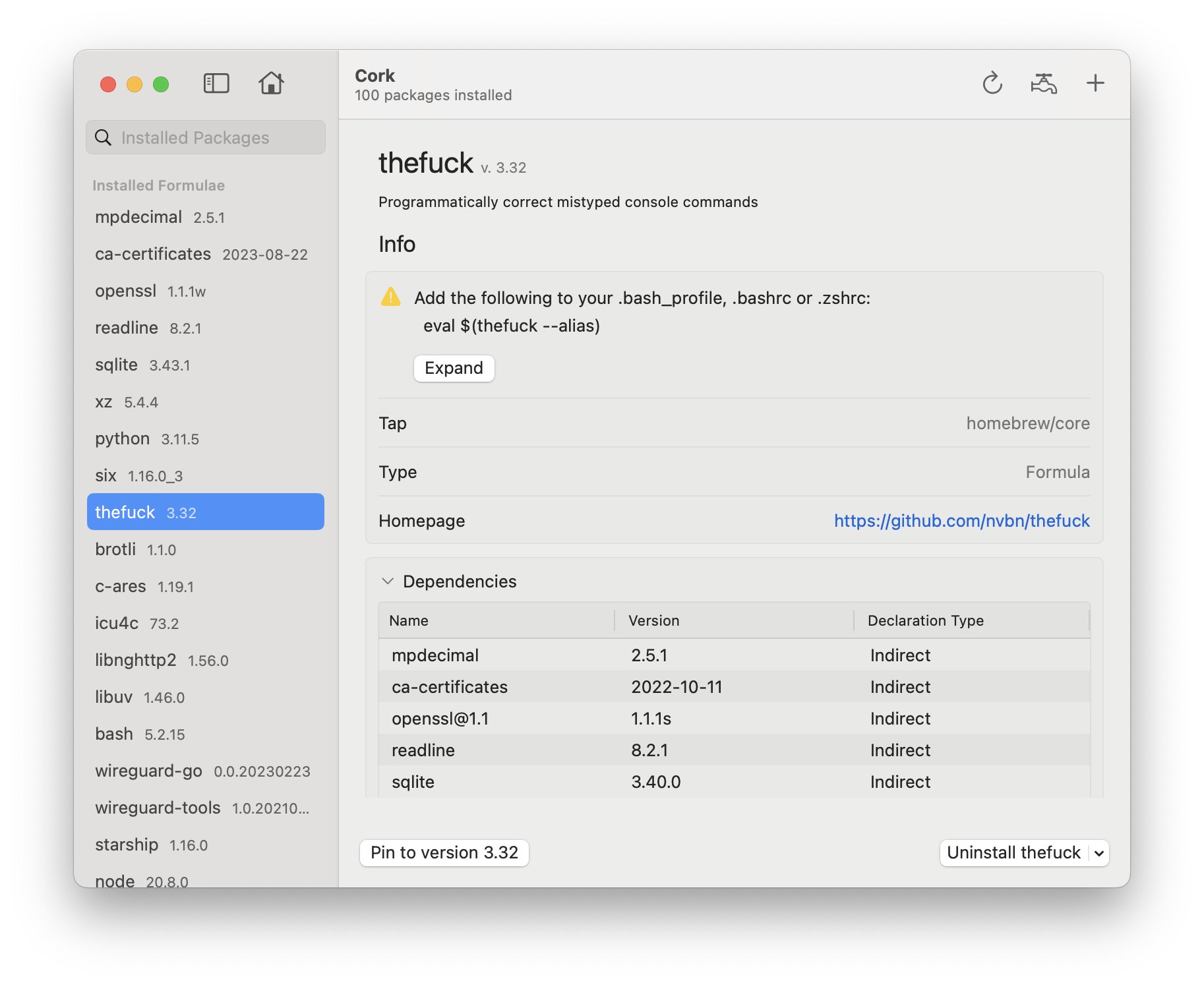 Cork: The Homebrew GUI for macOS